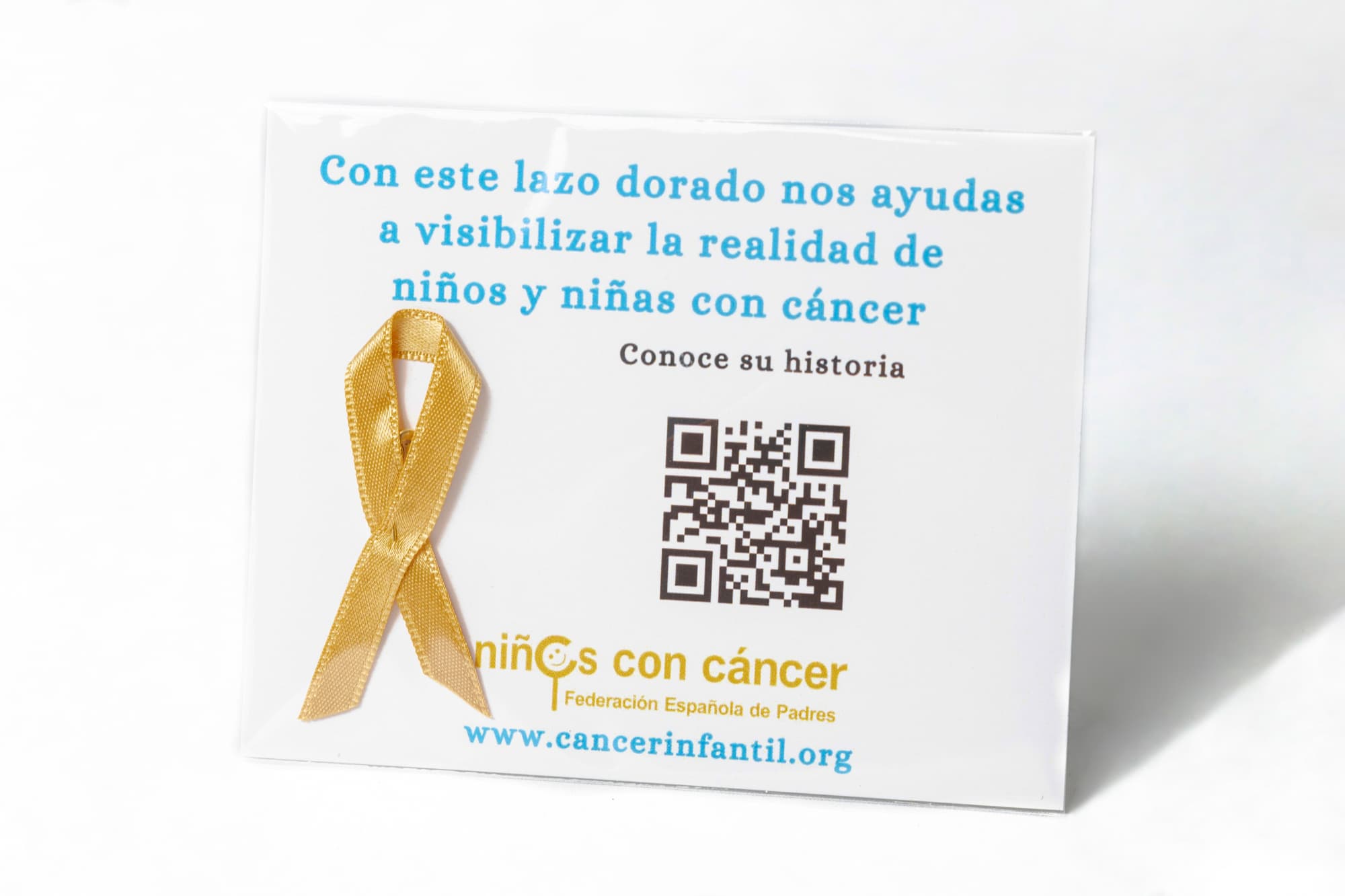 Lazo Dorado Con Tarjetita Cancerinfantil Org